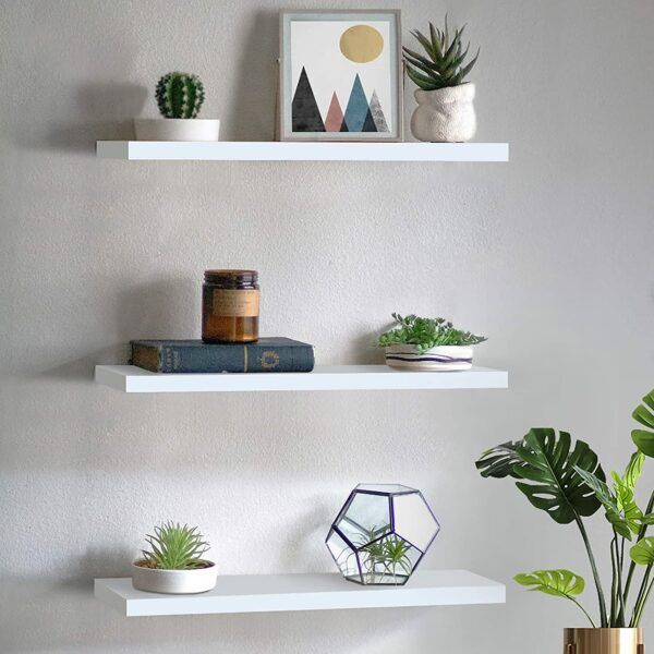 Set Of 3 Large ( 16 inch x 5 inch) Cute Floating Wall Shelves | Daraz.pk