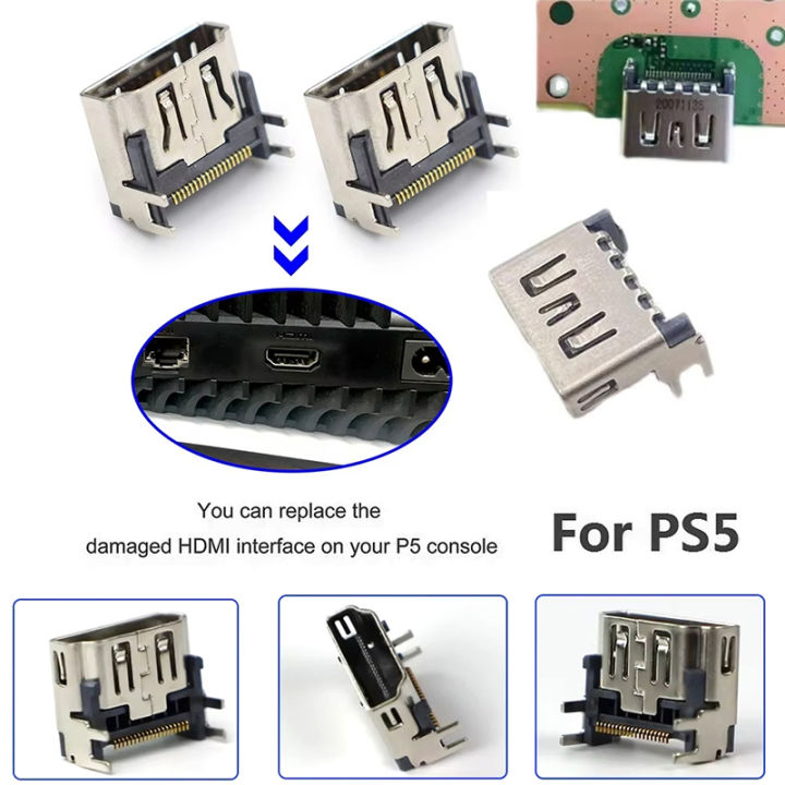 2Pcs Replacement HDMI Port For PS5 Replacement HDMI Display Ports ...