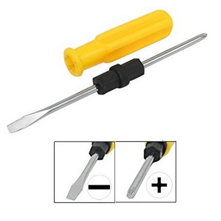 Plastic Grip 2 Way Slotted Screwdriver Tool, 2 in 1 Slotted Cross Head ...
