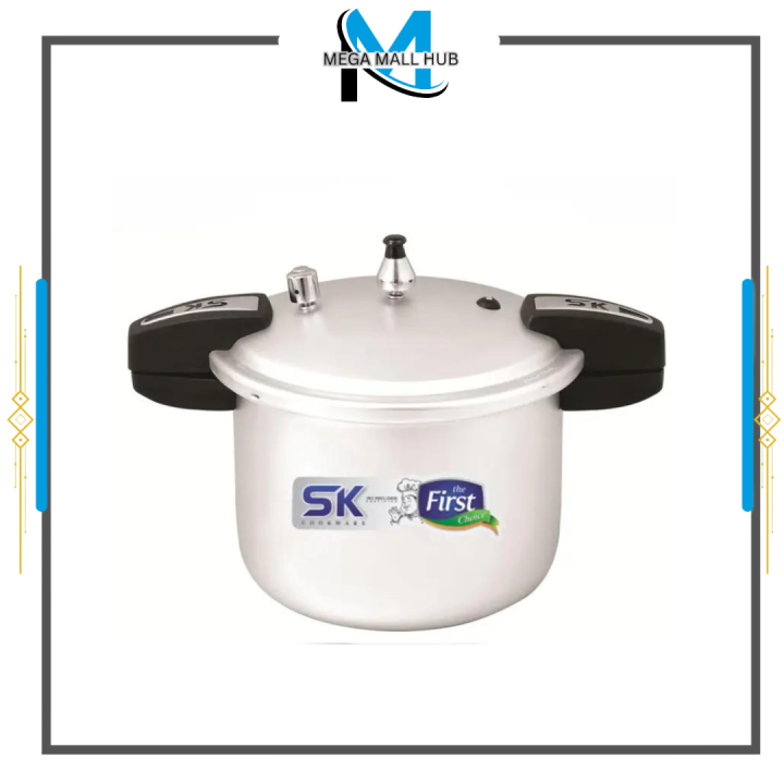 Pressure cooker sk panda double handle cooker anodized coated long life ...