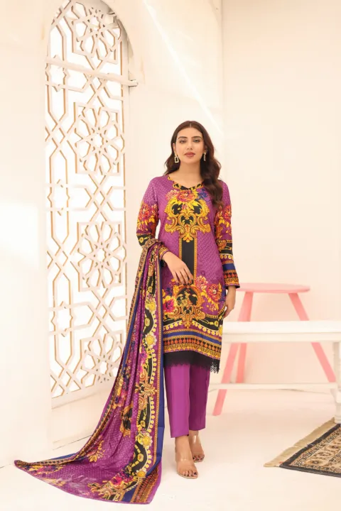 Sunaina Unstitched 3 Piece Malai Lawn For Women and Girls - Collection ...