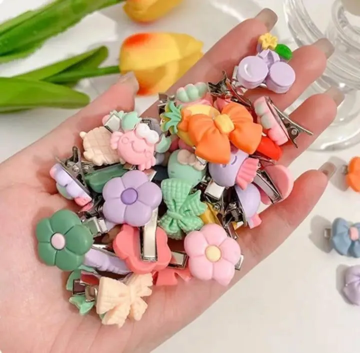 GP 10 Pcs Cute Cartoon hairpins, hairclips for baby girls, hair pins ...