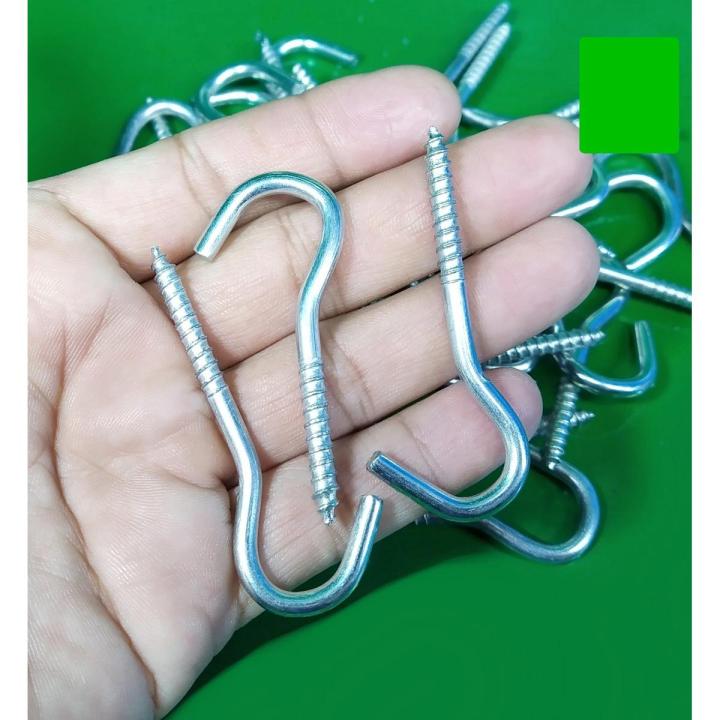 Pack of 30pcs 2.3 inches, Hook No# 10, Strong Metal Eye Hook Wall Wood ...