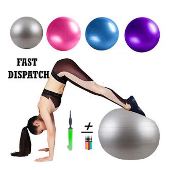 Heavy Duty Gym Ball With Free Pump - 85Cm | Daraz.pk