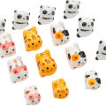 1pc Handmade Ceramic Porcelain Cats Panda Tiger Animel Charm Beads for ...