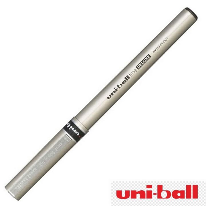 Uniball Fine Deluxe 0.7mm Ball Pen | Pack of 3 | Waterproof Pigment Ink ...