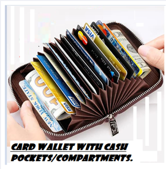 Zip card wallet Genuine Leather Minimalist Men's Purse Long Wallet For ...