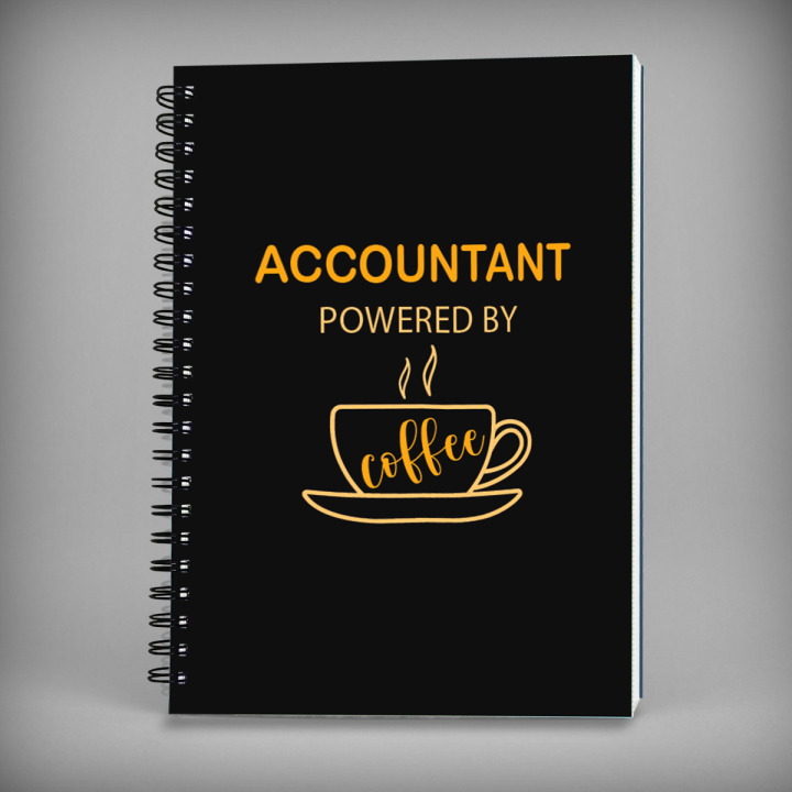 Accountant Powered By Coffee Spiral Notebook -7696 | Daraz.pk