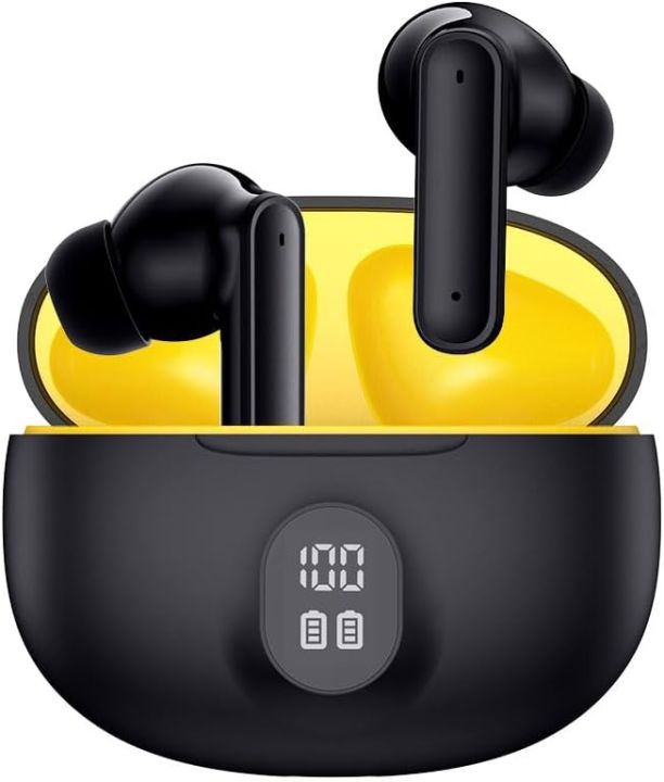 Stereo Wireless Earbuds Bluetooth Earphone 5.3 ENC Airbuds LED Power ...