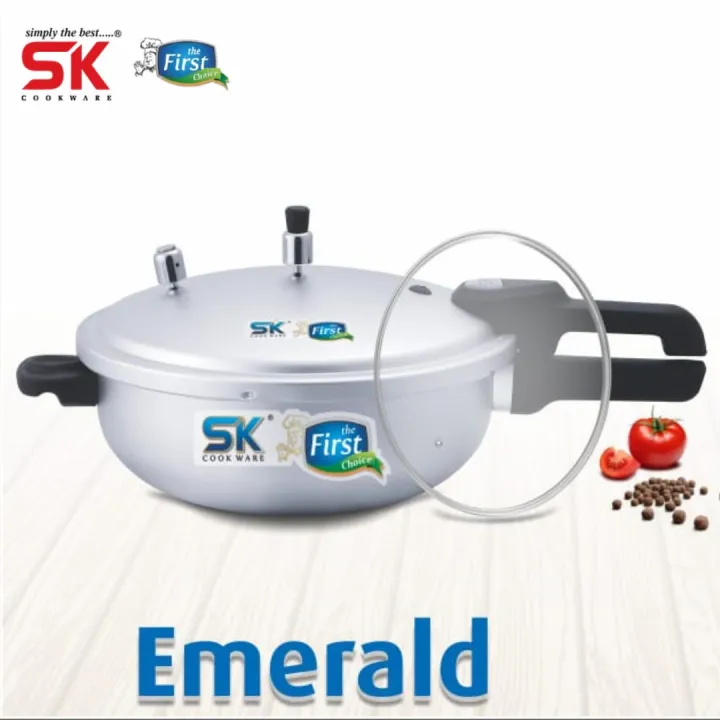 Wok Pressure Cooker – SK Emerald 2-in-1 Pressure Cooker & Karahi/Wok ...
