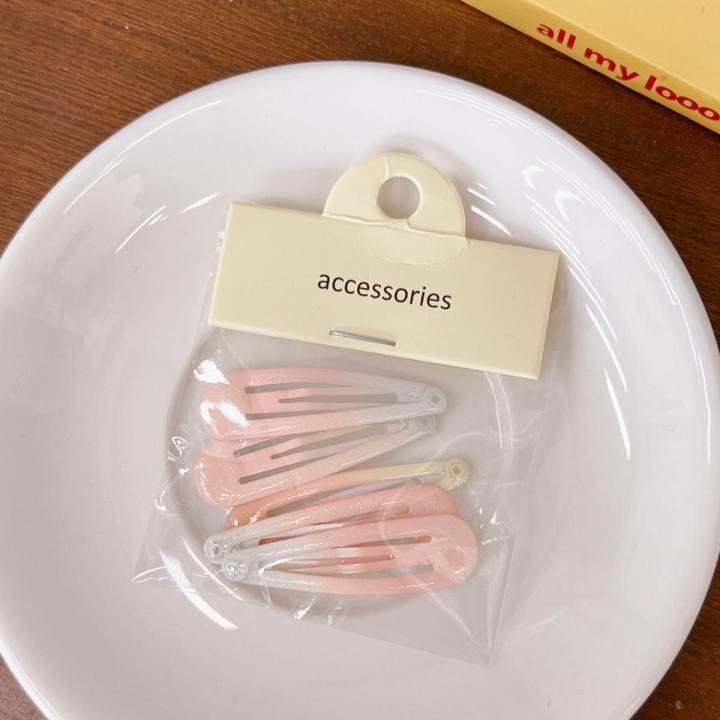 5Pcs/Set Ins Cute Sweet Candy Color Hairpin Hair Pins Girl Accessories ...