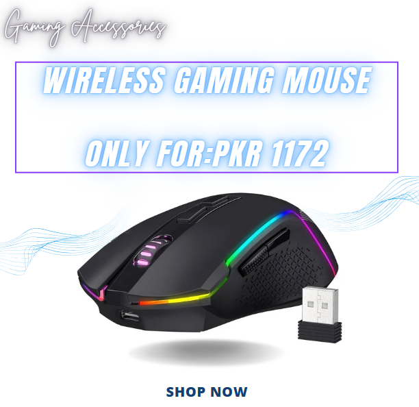Wireless gaming mouse-Rechargable RGB backlit | Daraz.pk