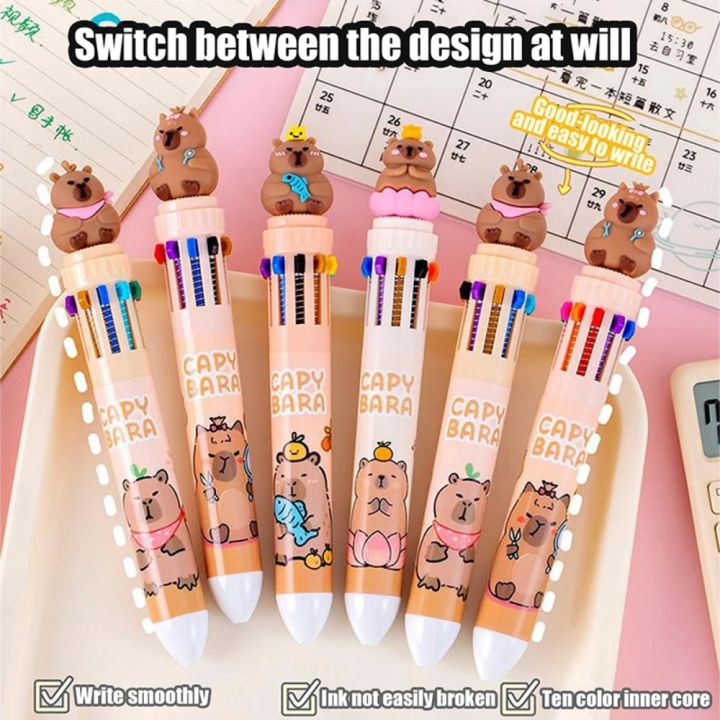 New Plastic Capybara Ballpoint Pen Kawaii Stationery Cartoon Ballpoint ...