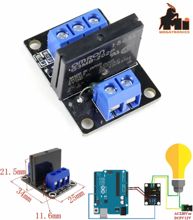 one channel 5V low level solid state relay module with fuse 1 Channel ...