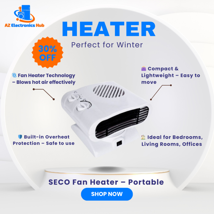 SECO Fan Heater SG 014 – 2000W – Adjustable Heat Settings – Portable ...