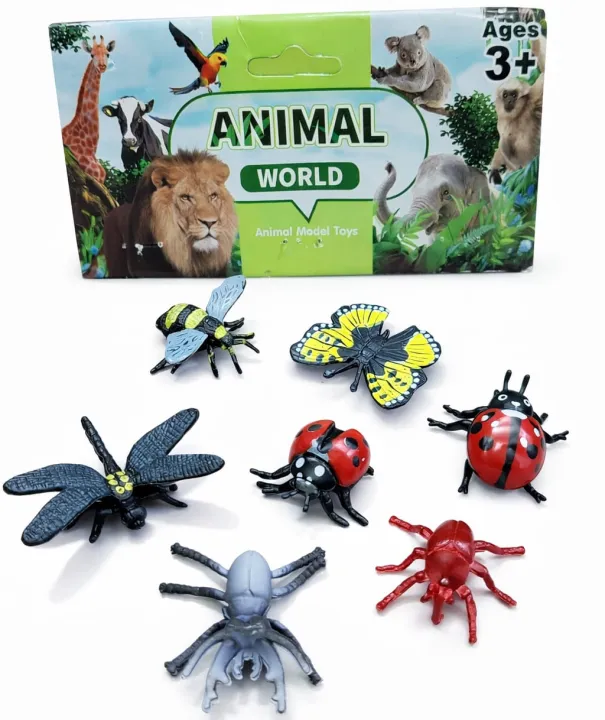 MINI 12PCS Realistic Different Kind Insect Figures Educational ...