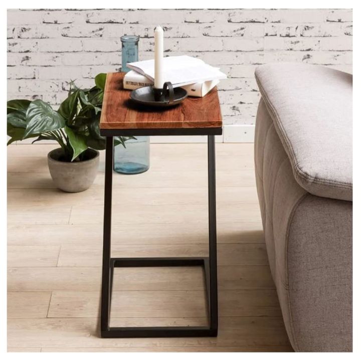 z shape side table iron frame side table single table wooden marble ...