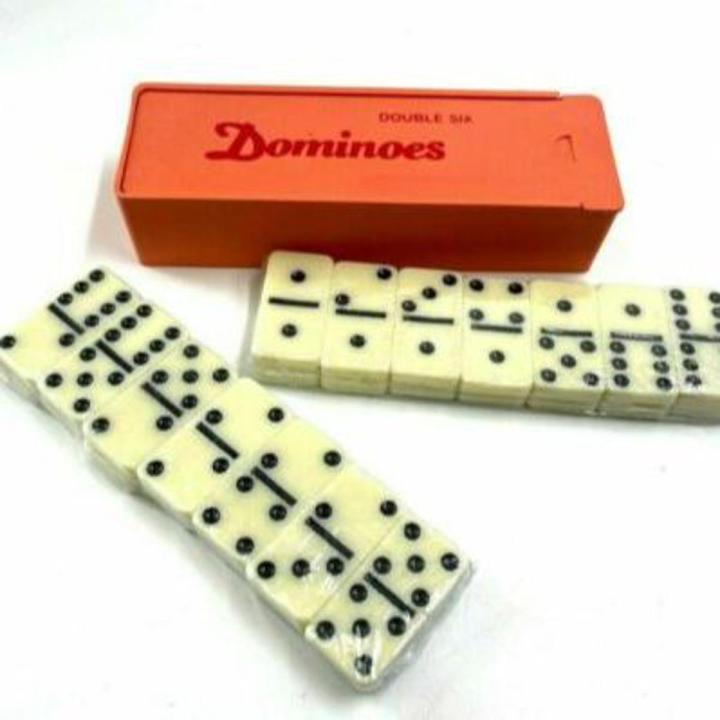 Classic Standard Double Six DOMINOS Set with Plastic case, 28 Tiles ...