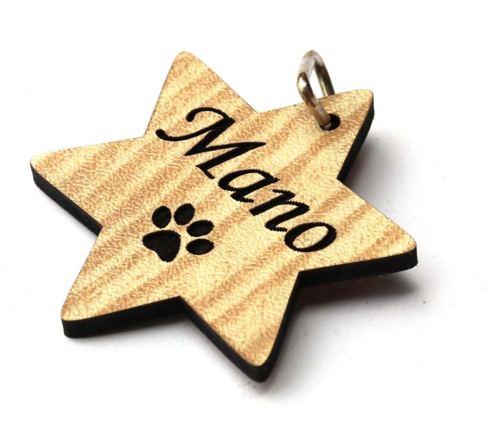 Personalized Star Pet ID Tag - Deep Engraved Will Last Dog ID Tag Star ...