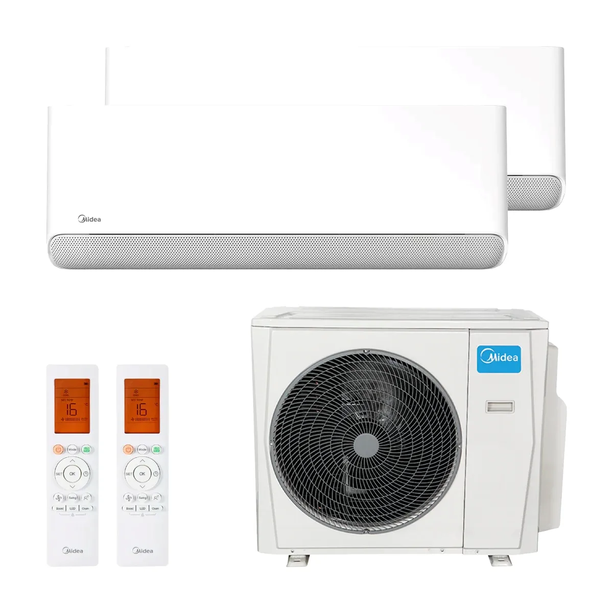 Midea 1.5 Ton DC Inverter AC Air Conditioner Heat and Cool Breezeless ...
