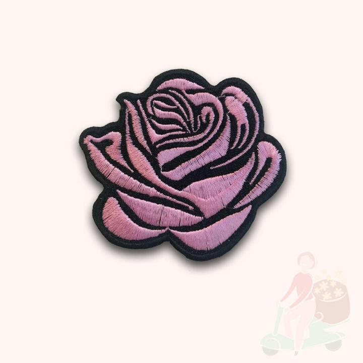 Lovely Rose Lady Clothing Jacket Shirt Iron on Sew on Embroidered Patch ...