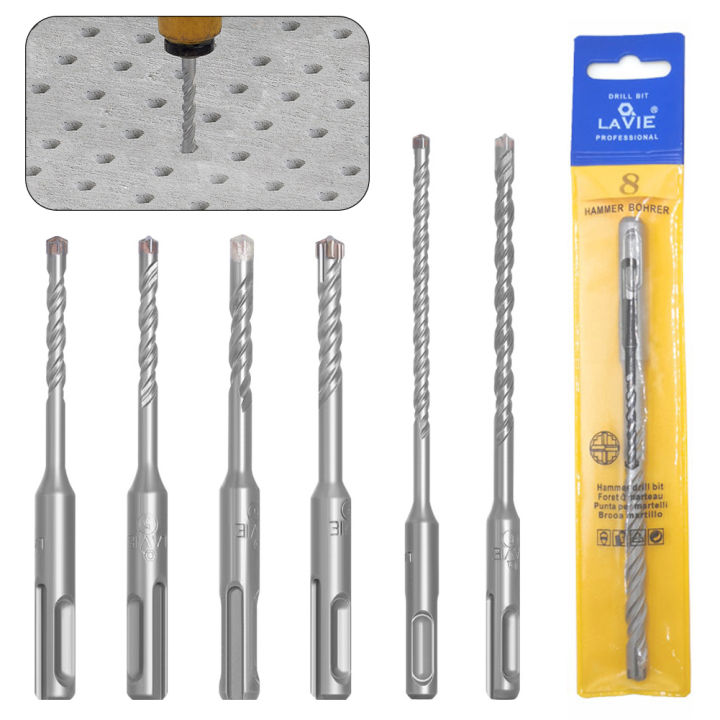 JM SDS Plus Drill Bit Concrete Cross Tips Bits 4 Cutters Ceramic Wall ...