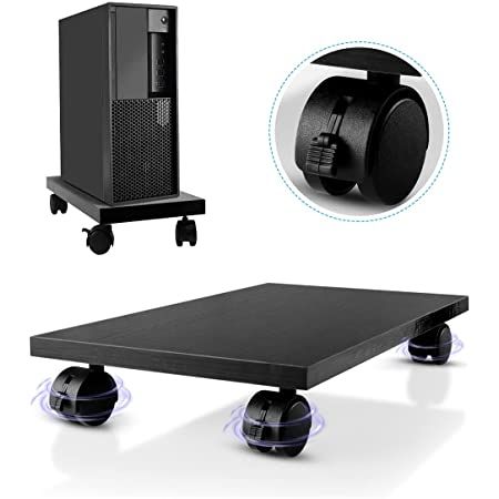 Moving Under Desk Computer CPU Stand Cart CPU Holder with 4 Caster ...
