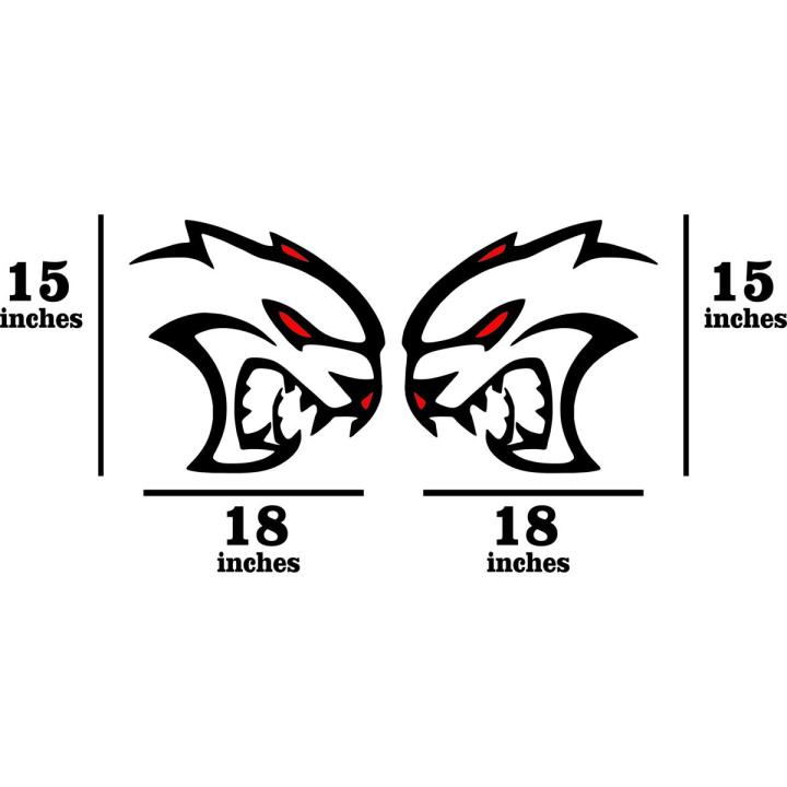 2Pcs customizedCar Side Door Stickers For Dodge Mopar Challenger SRT ...