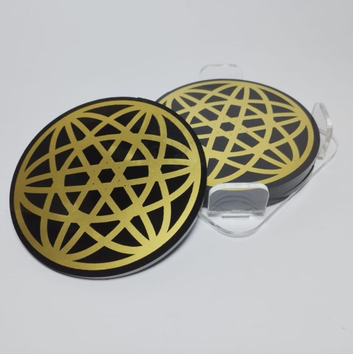 Premium Acrylic Tea Coasters Set with Stand - Elegant Tea Mats for Tea ...