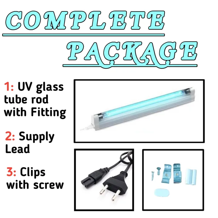Ultraviolet light, UV light, Germicidal tube. Complete fitting T5 8watt ...