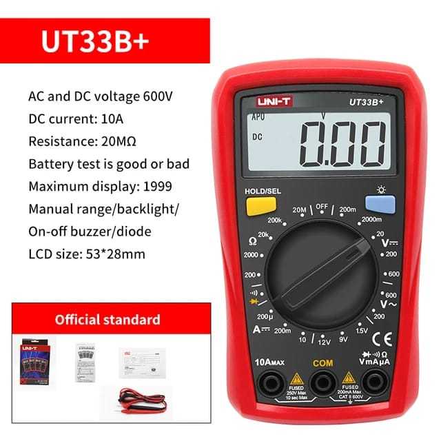 UNIT-Y UT 33B+ Palm size Multimeter - Useful solar Inverter Panels ...