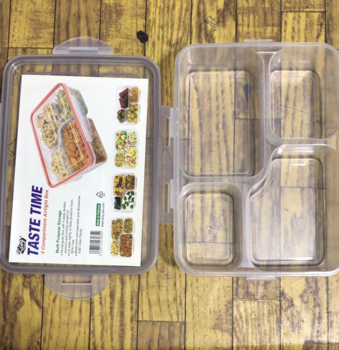 Taste Time Multi Purpose 4 Compartments Box For Dry Fruits/Spices ...