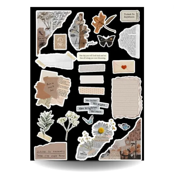 Vintage Mini UNCUT Sticker Sheet - A6 size - 15 x 10 cm | Journal ...