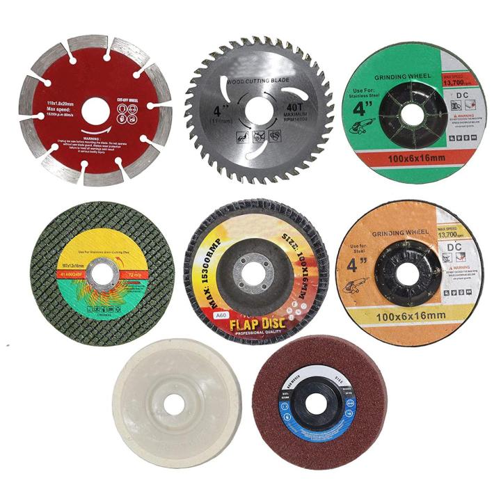 Digital Craft 8Pcs 4inch Angle Grinder Accessories Wood & Marble ...