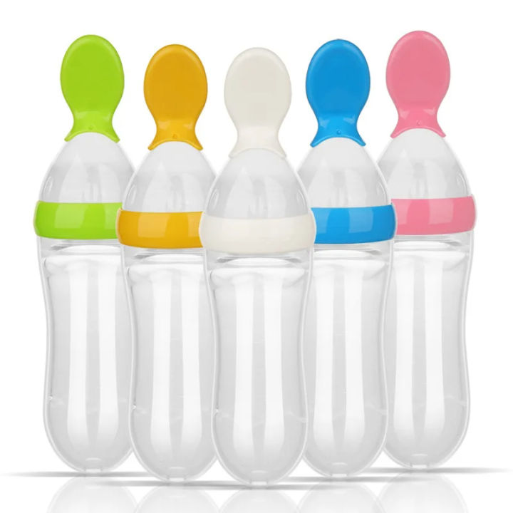 90ml Baby Pacifier Feeder Bottle Dispensing Spoon Silicone Squeeze ...