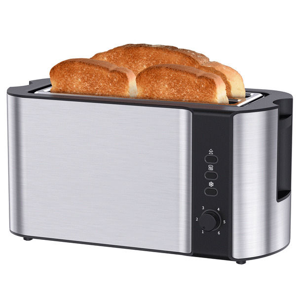 ikich By Homasy 4 Slice Toaster 2 Long Slot Toaster with Warming Rack 6 ...