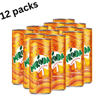 Mirinda Slim Can 250ml – Sparkling Orange Drink in Sleek Cans (Carton ...
