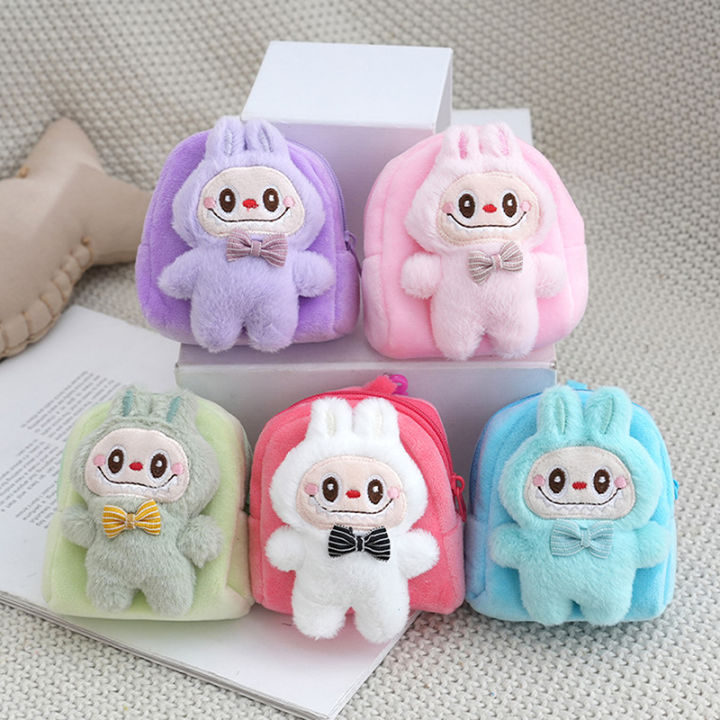 Labubu Creative Coin Purse Cute Cartoon Large Change Bag Data Cable ...