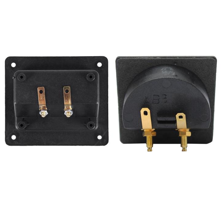 Junction Box-2 x Square Binding Post Type Speaker Box-Black | Daraz.pk