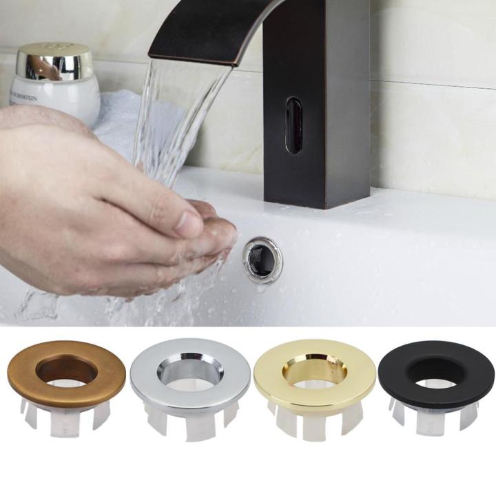 Plastic Sink Basin Faucet Bathroom Hole Cap Overflow Cover Insert ...
