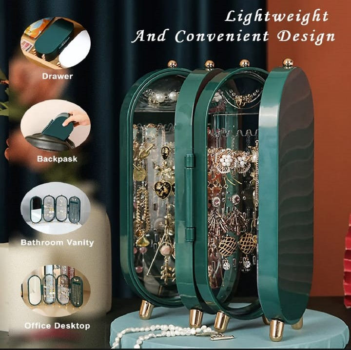 Fancy Jewelry Organizer |Desktop Luxury Green Color Jewellery Storage ...