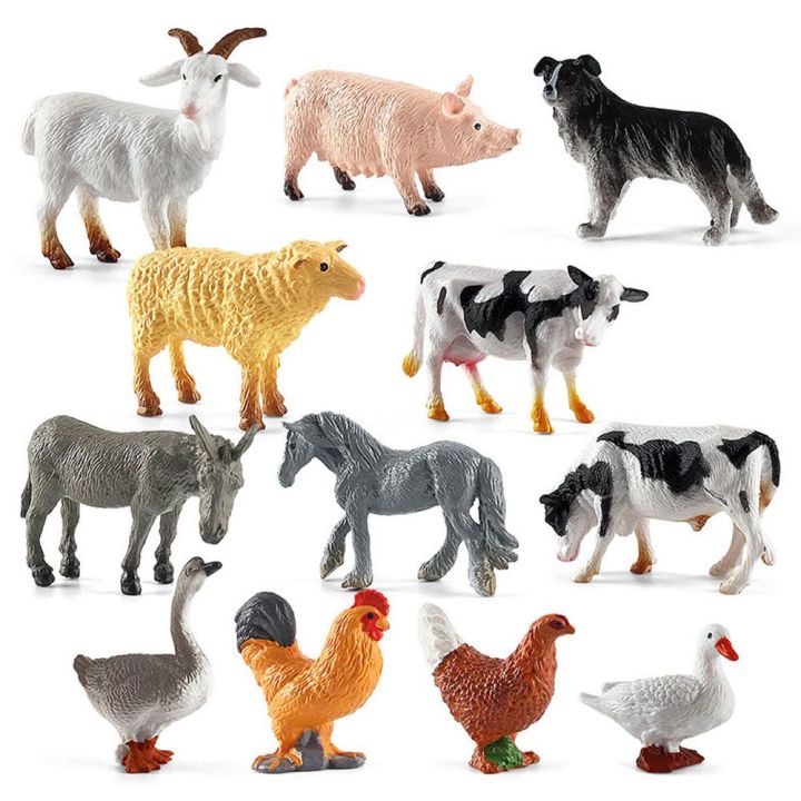 Creative Education Miniatures Farm Animal Model Simulated Poultry ...