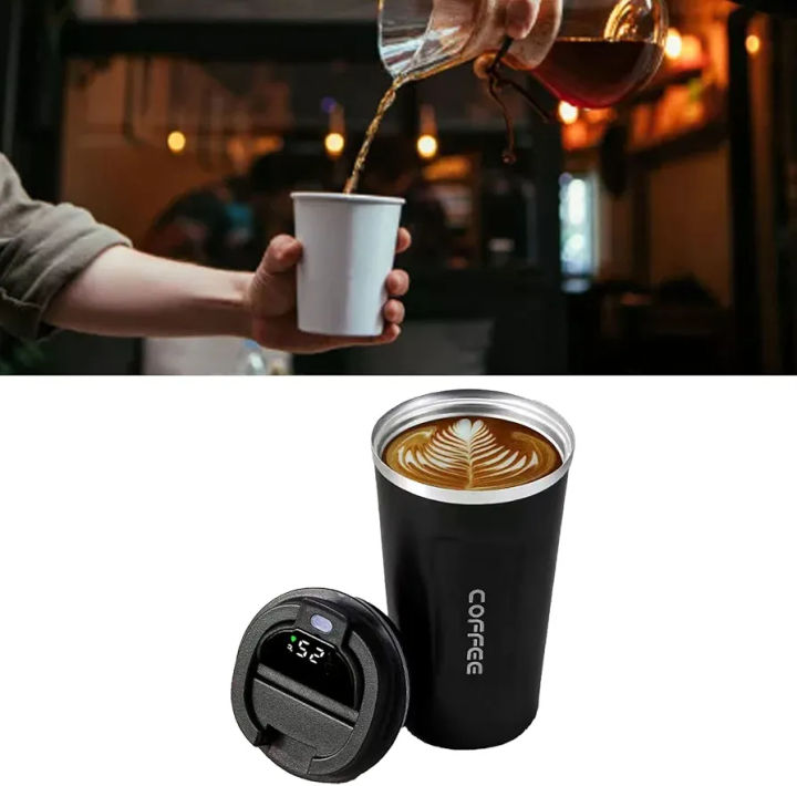 Smart Temperature Display Coffee Cup, 304 Stainless Steel Insulation ...