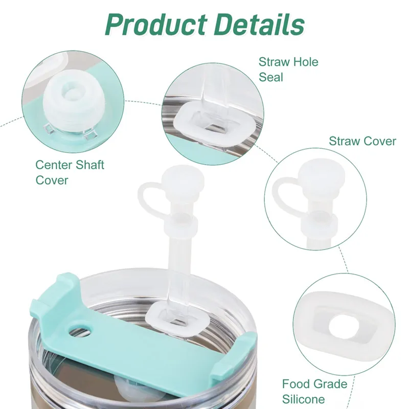 6 PCS Silicone Spill Proof Stopper For Cup 1.0 40/30/20 Oz For Spill ...