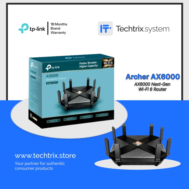 TP-Link Archer AX6000 – Next-Gen Dual-Band Wi-Fi 6 Wireless Router ...