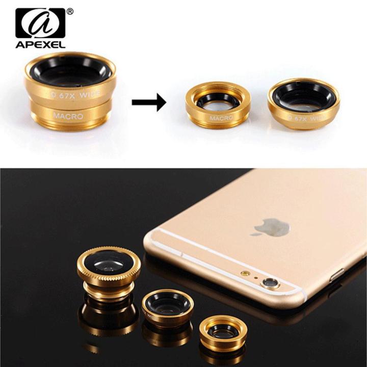 APEXEL Camera selfie artifact HD wide-angle macro fisheye three in one ...