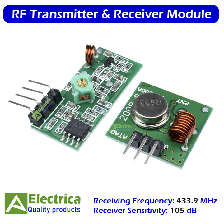 433Mhz RF Transmitter and Receiver Module link kit for ARM/MCU WL DIY ...