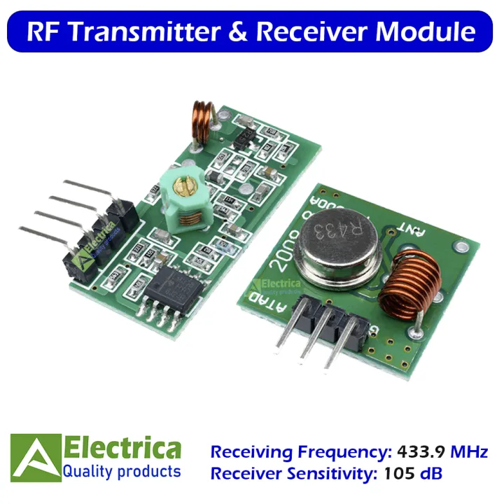 433Mhz RF Transmitter and Receiver Module link kit for ARM/MCU WL DIY ...