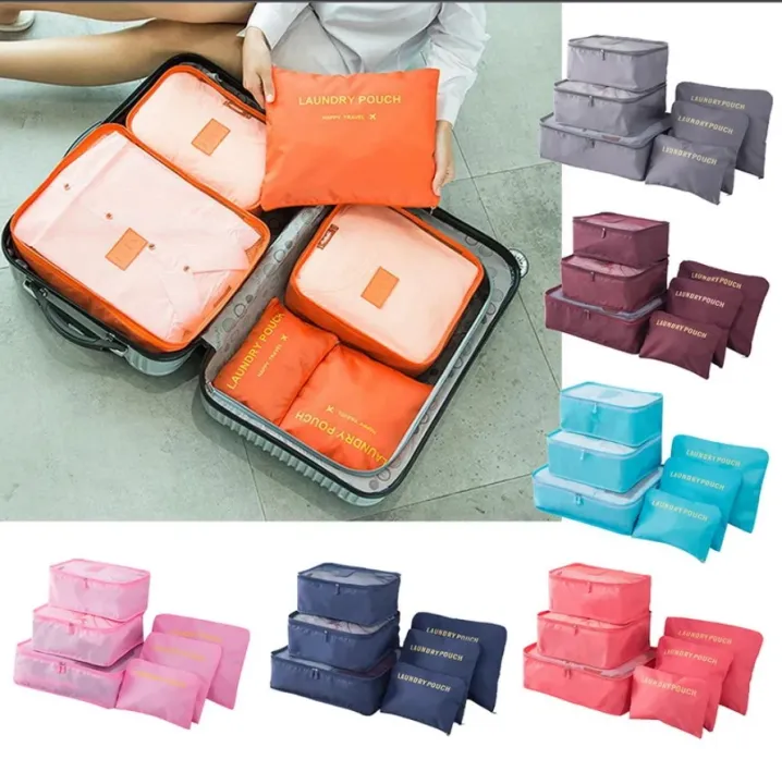T.Q 6pcs/Set Travel Storage Bag Organizer Portable Luggage Clothes ...