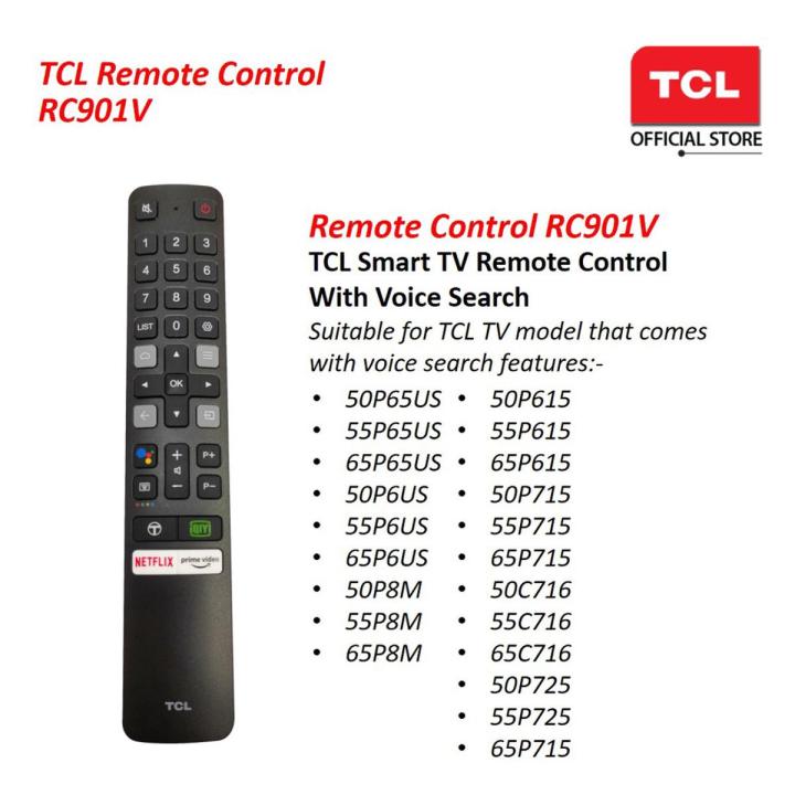 Tcl Smart Led Tv Remote Control Without Voice Command With Netflex